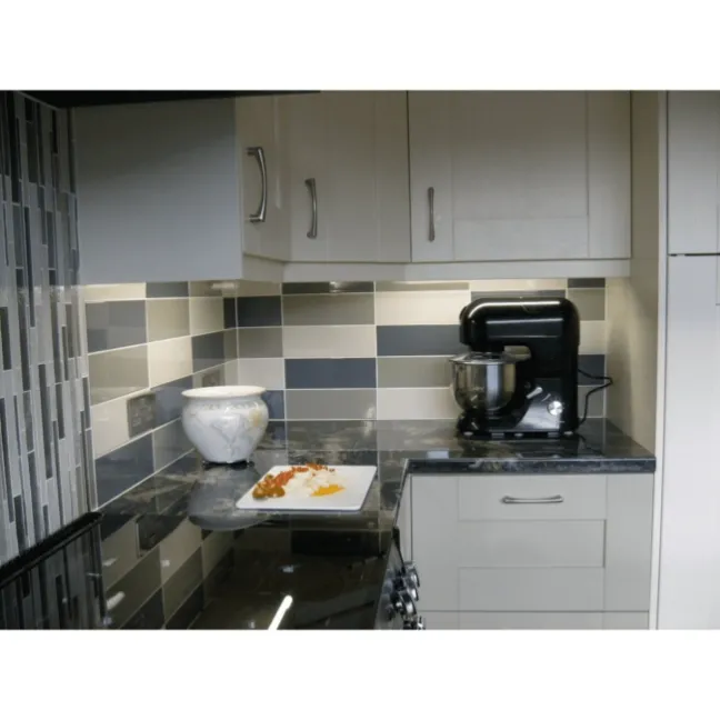 Linear Dark Grey Gloss Ceramic Wall Tiles- Tile Mountain