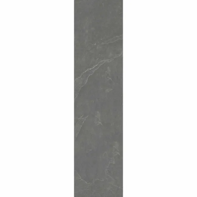 Mustang Light Grey Slate Effect Matt Porcelain Plank Tile
