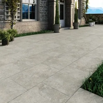 Mineral Dark Grey Rustic Edge Stone Effect Porcelain Tile