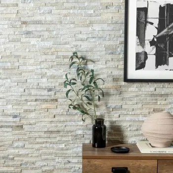 Rio White Split Face Effect Italian Porcelain Wall Tile