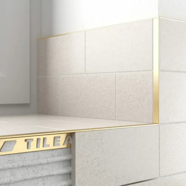 10mm Matt Gold Square Edge Trim