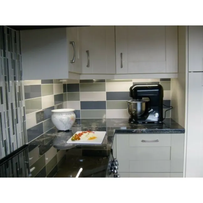 Linear Navy Blue Gloss Ceramic Wall Tiles- Tile Mountain