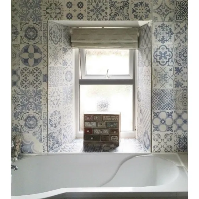 Skyros Delft Blue Pattern Porcelain Wall & Floor Tiles