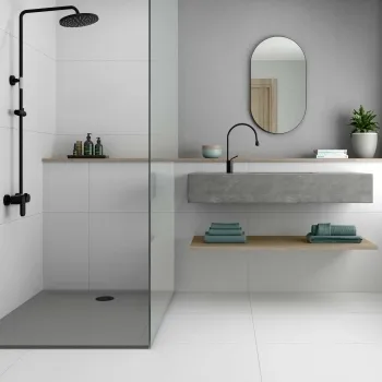Large White Bathroom Tiles