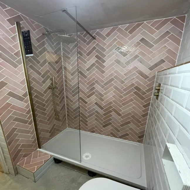 Artesano Rose Mallow Black Shiny Floor Tiles- Tile Mountain