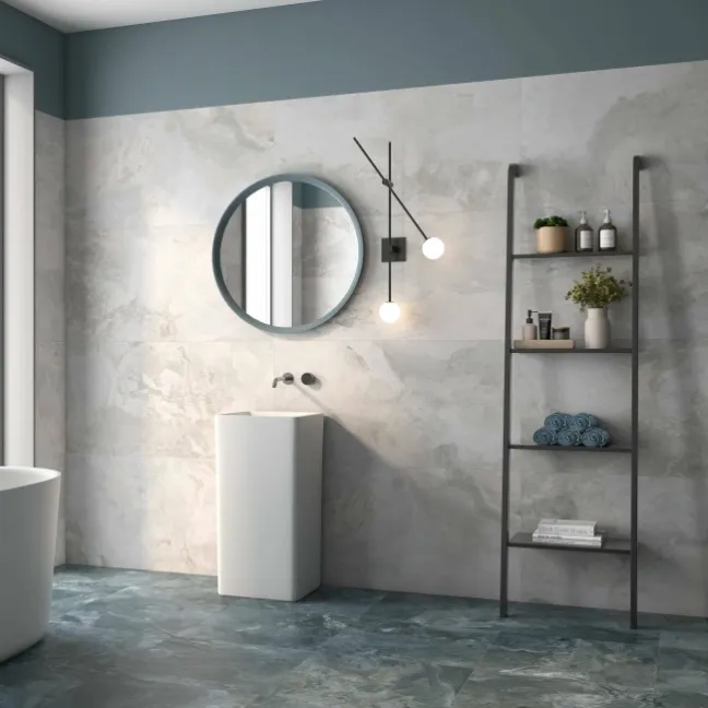 Slate Way Light Grey Matt Porcelain Wall and Floor Tile | Tile Mountain