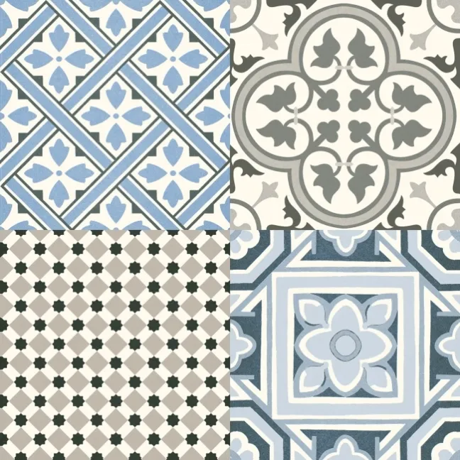 Windsor Multi Patterned Matt Porcelain Wall and Floor Tile