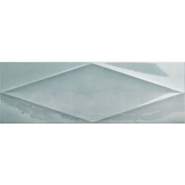 Zellige Ocean Blue Diamond Decor Gloss Porcelain Tile