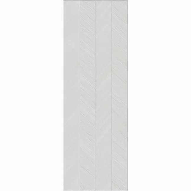 Bercy Chevron Decor Light Grey Concrete Effect Wall Tile