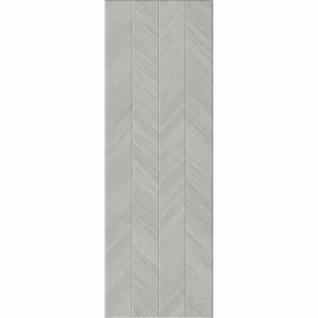 Bercy Chevron Decor Grey Concrete Effect Ceramic Wall Tile