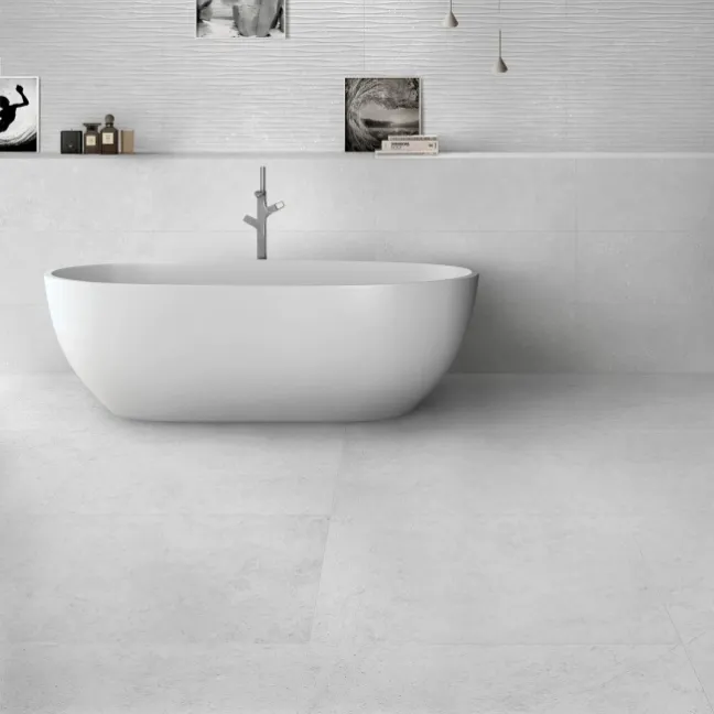 Colony White Stone Effect Matt Ceramic Wall Tile