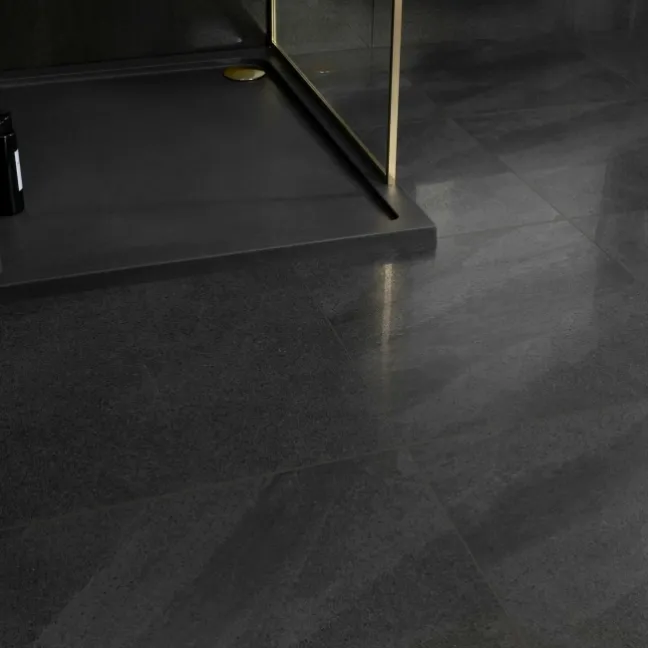 Galaxy Night Black Stone Effect Semi Polished Porcelain Tile | TileMountain