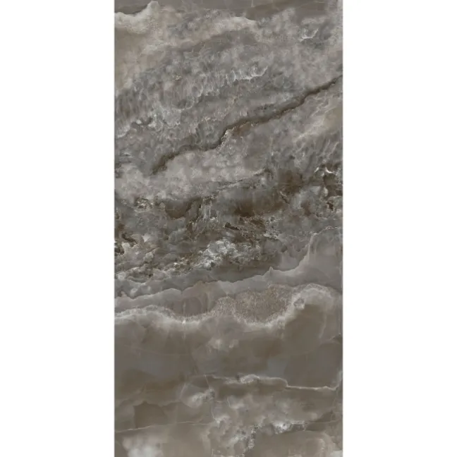 Scarlet Black Onyx Marble Effect Polished Porcelain Tile