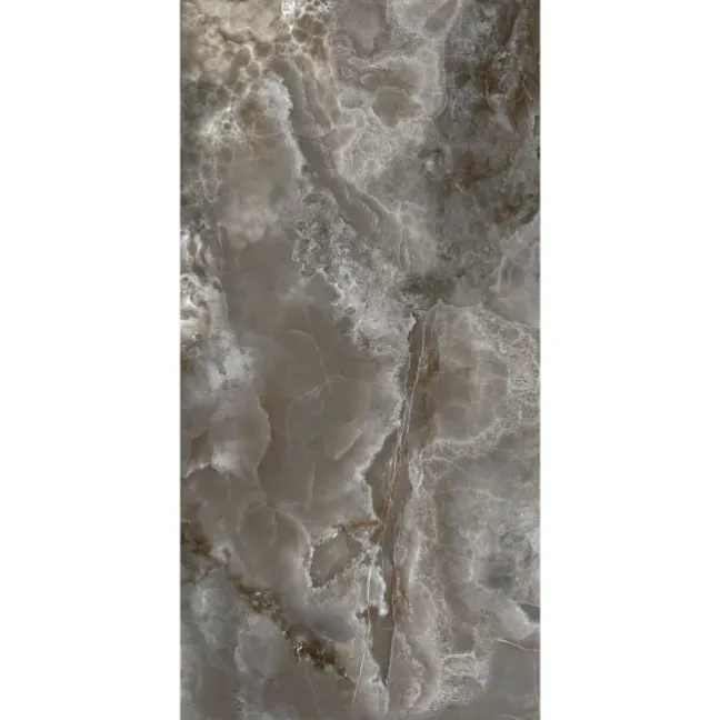 Scarlet Black Onyx Marble Effect Polished Porcelain Tile