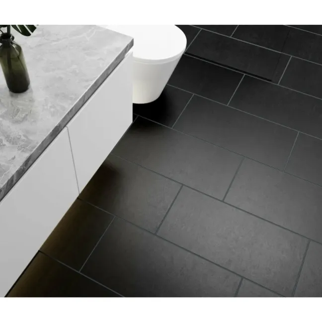 Lounge Black Matt Porcelain Wall & Floor Tile