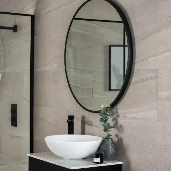 Burlington Stone Effect Taupe Matt Ceramic Wall Tile | Tile Mountain