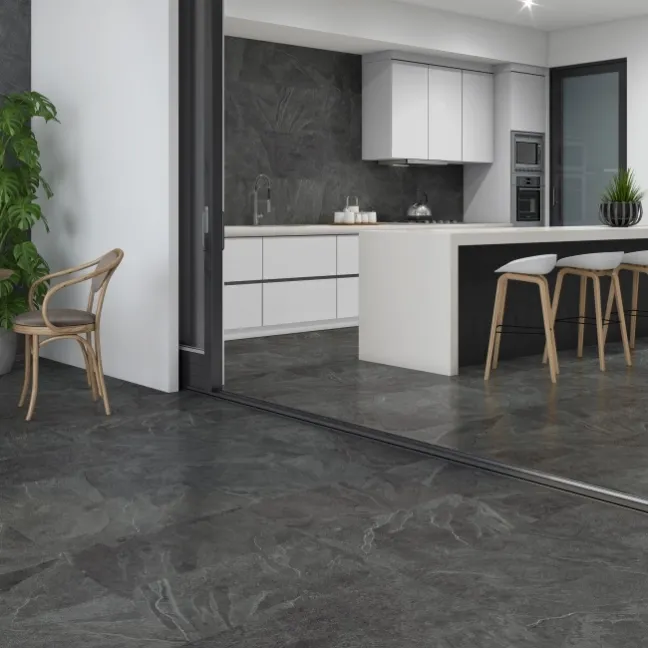 Colorado Anthracite Slate Effect Anti Slip Porcelain Tile | Tile Mountain