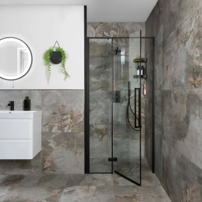 Slate Way Grey Matt Porcelain Wall and Floor Tile | Tile Mountain