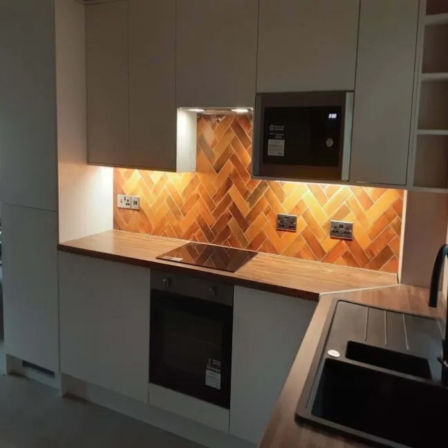 Luma Burnt Orange Gloss Ceramic Wall Tile | TileMountain