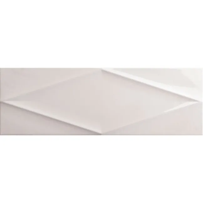 Zellige Antique White Diamond Decor Gloss Porcelain Tile