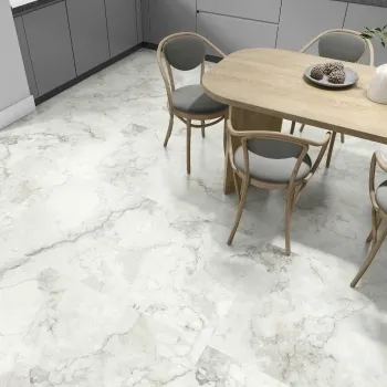 Optic White Matt Stone Effect Porcelain Floor Tile