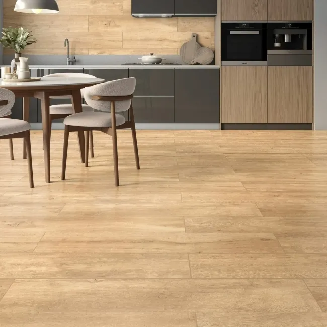 Aspen Natural Oak Wood Effect Matt Porcelain Floor Tile | Tile Mountain