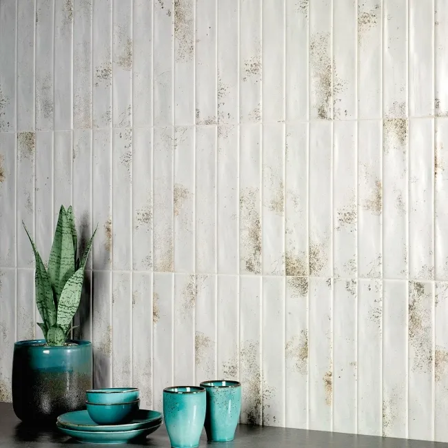 Cool Antique White Brick Effect Matt Ceramic Wall Tile | Tile Mountain