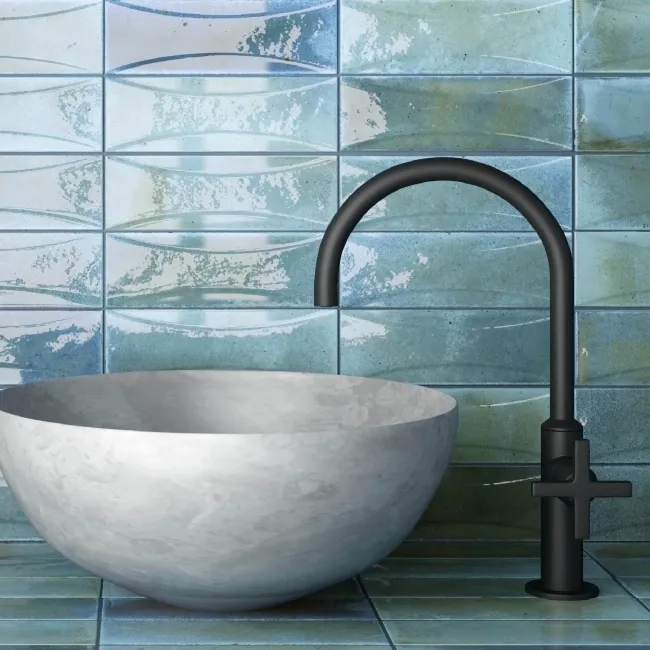 Luma Sky Blue Gloss Decor Ceramic Wall Tile | TileMountain