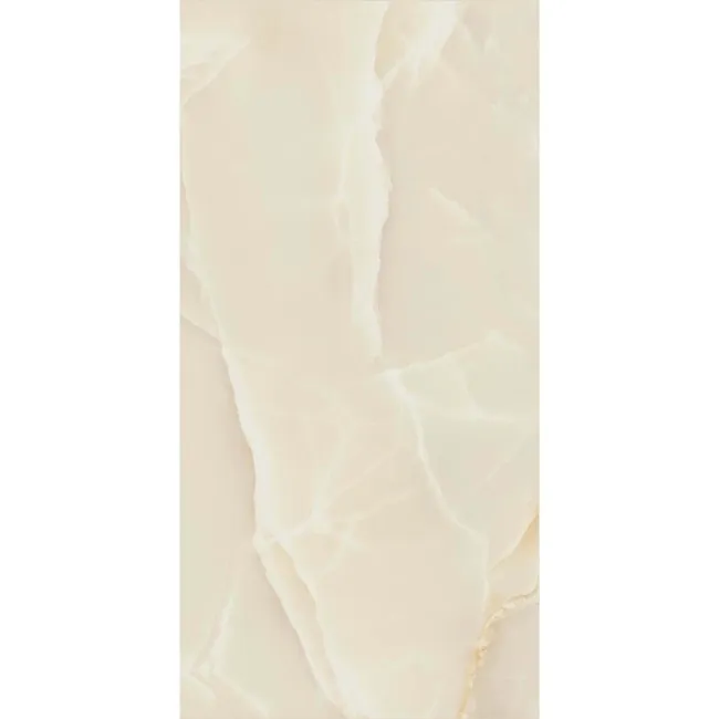 Onyx Marble Effect Cream Polished Porcelain Tile