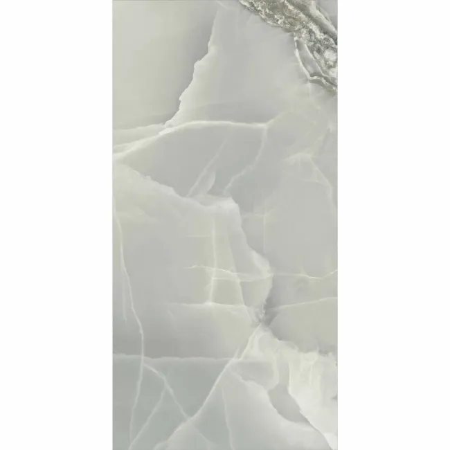 Onyx Marble Effect Grey Polished Porcelain Tile
