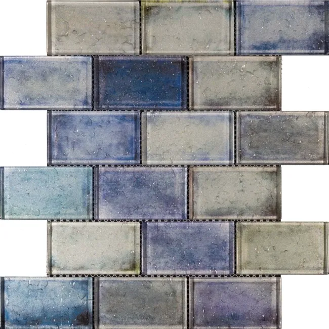 Raindrop Blue Glass Gloss Mosaic 300x300 Tile- Tile Mountain