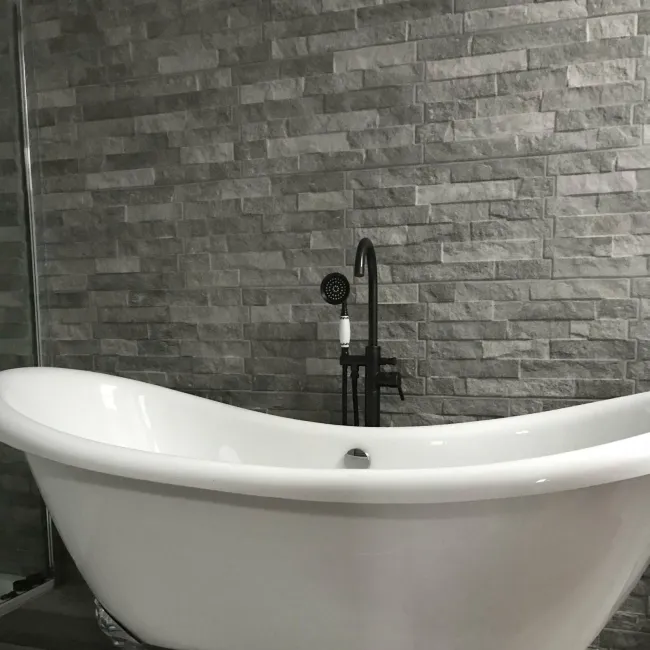 Ribera Grey Slate Effect Porcelain Wall Tile | Tile Mountain