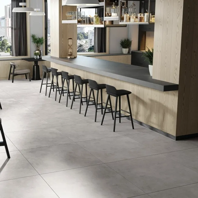 Ares Grey Cement Effect Matt Large Porcelain Floor Tile