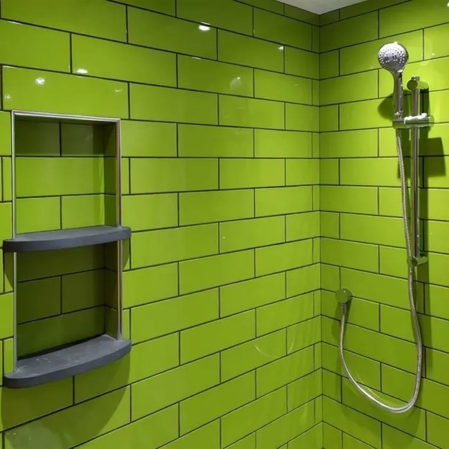 Linear Green Gloss Wall Tile | Tile Mountain