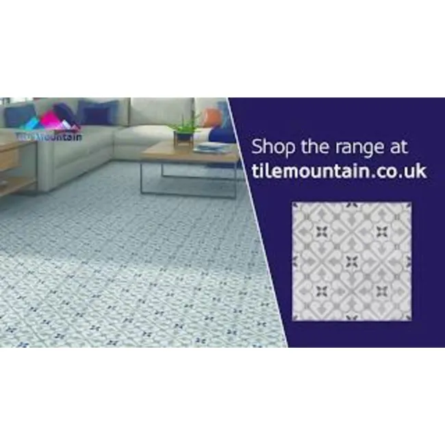 Brighton Grey Pattern Matt Porcelain Floor Tile