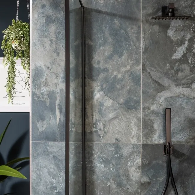 Slate Way Blue Matt Porcelain Wall and Floor Tile | Tile Mountain