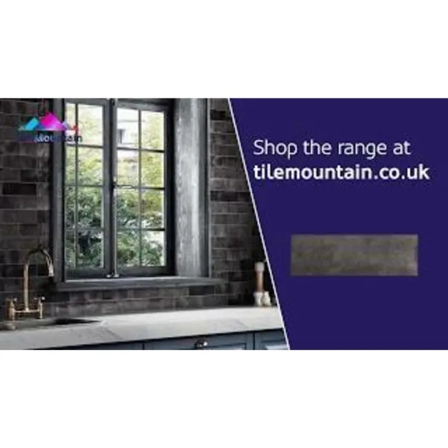 Artesano Graphite Black Shiny Floor Tiles | Tile Mountain