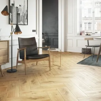 Authentic Beige Oak Wood Effect Matt Porcelain Floor Tile | Tile Mountain