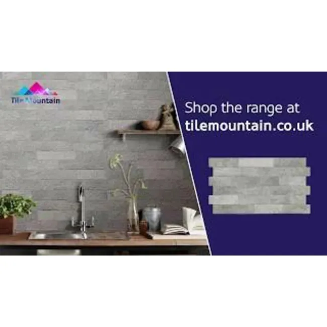 Ribera Grey Slate Effect Porcelain Wall Tile | Tile Mountain