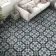 Devon Blue Victorian Patterned Matt Ceramic Floor Tile | Tile Mountain