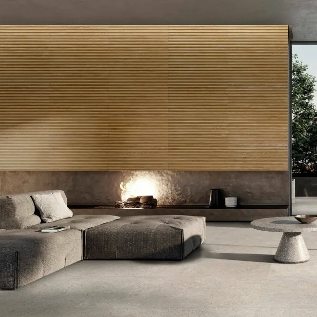 Verbier Honey Slatted Decor Wood Effect Ceramic Wall Tile | TileMountain