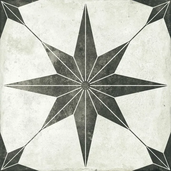 Supernova White Patterned Matt Vitrified Ceramic Floor Tile