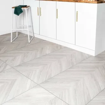 Loire Oak Matt Chevron Wood Effect Porcelain Floor Tile