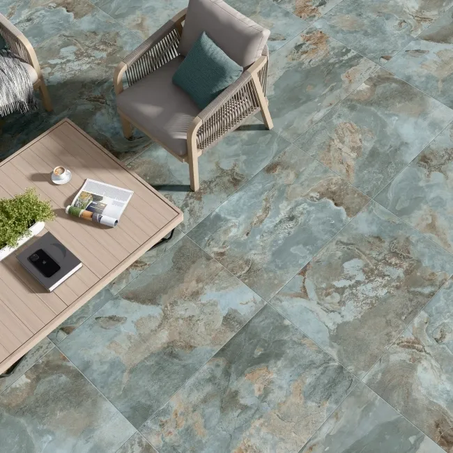 Slate Way Green Matt Porcelain Outdoor Slab | Tile Mountain