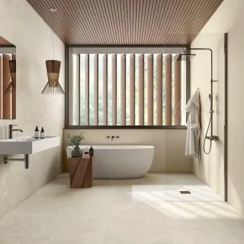 Roca Limestone Effect Ivory Matt Large Porcelain Wall & Floor Tile ...