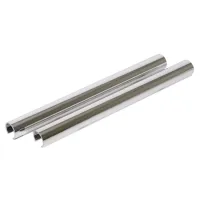 Silver Plastic Pipe Covers - Pack of 2 | Tile Mountain