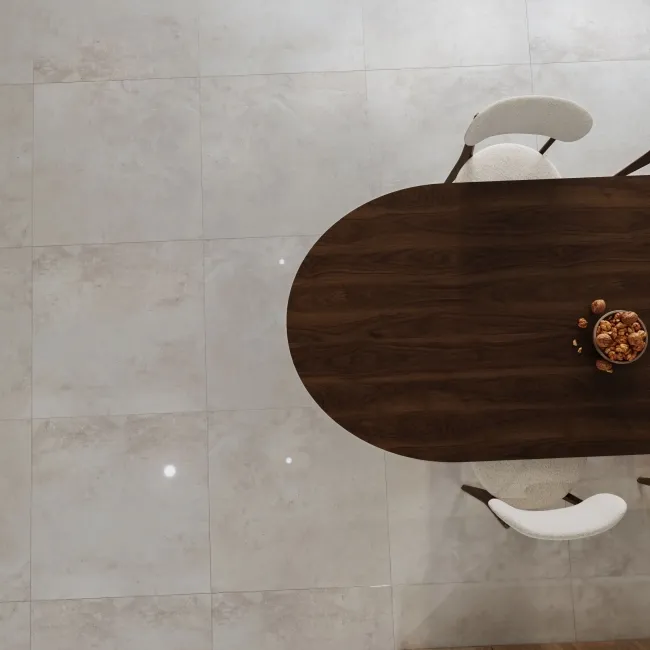 Clinquer Grey Polished Concrete Effect Porcelain Floor Tile | Tile Mountain