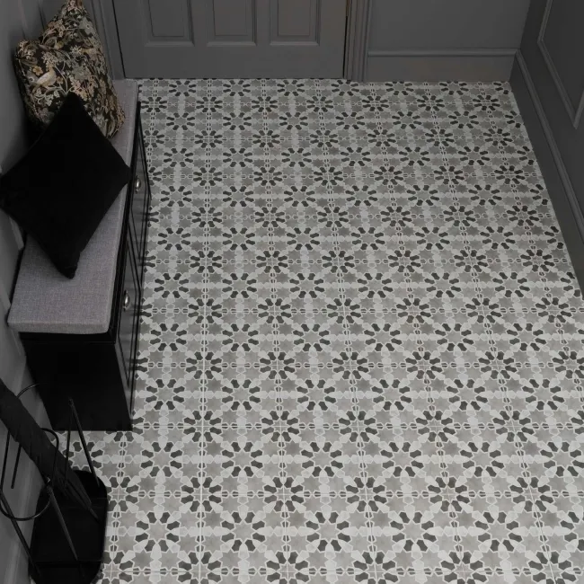 Agadir Grey Pattern Matt Ceramic Floor Tile | Tile Mountain