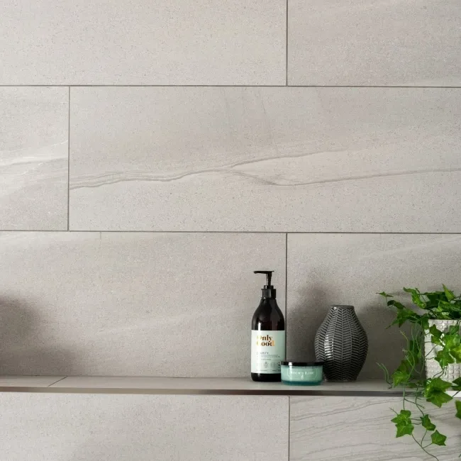 Burlington Stone Effect Grey Matt Ceramic Wall Tile