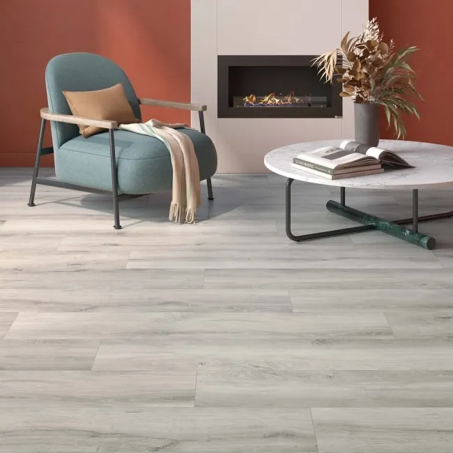 Essenza Grey Oak Wood Effect Matt Porcelain Floor Tile | Tile Mountain